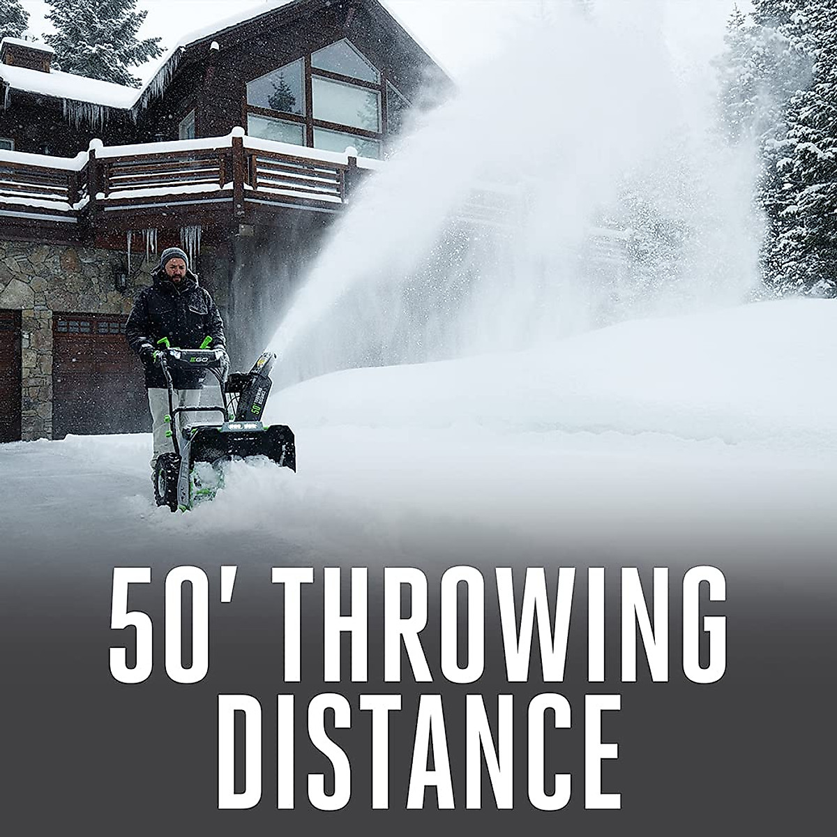 EGO SNT2400 24 in. Self-Propelled 2-Stage Snow Blower (Black) Bundle with EGO Power+ BA2800T 56-Volt 5.0 Ah Battery (3rd Generation, Black)