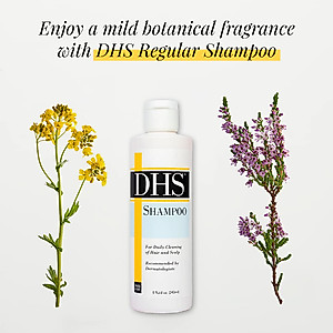 DHS Regular Scalp Shampoo 8 oz - Daily Hair Cleansing, pH Balanced Formula, Dissolves Dirt and Oil, Gentle Deep Clean with a Light, Fresh Scent (Pack of 1)