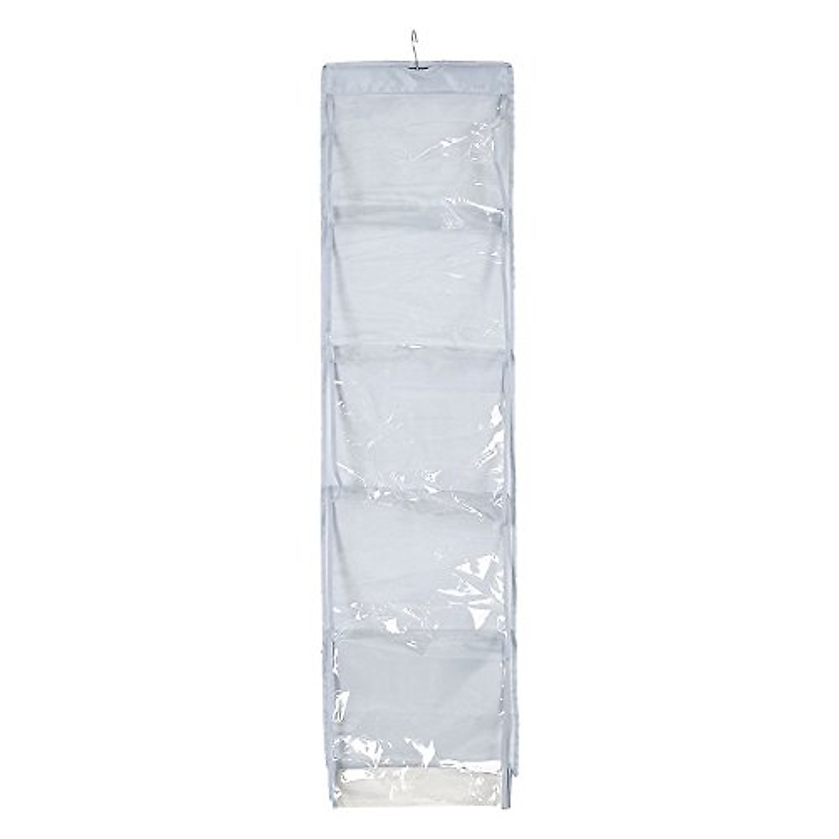 Hanging Handbag Organizer for Closet, Clear Hanging Purse Organizer Storage for Purses and Handbags with 10 Pocket for Bedroom(Light Grey)