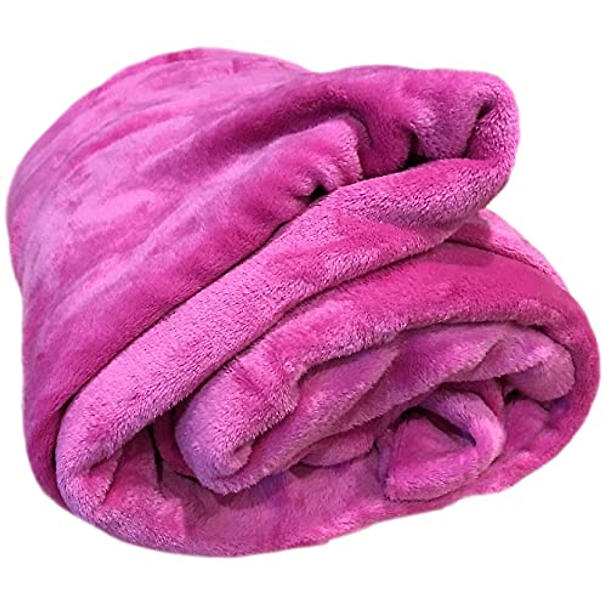 Home Must Haves Solid Hot Pink Super Soft Warm Cozy Plush Premium Bed Throw Blanket, Twin Size (75" x 80")
