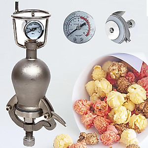 ZZYYZZ Traditional Popcorn Maker, High Pressure Making Stainless Steel Popcorn Popper Healthy Oil for Christmas Halloween Home Decor,100ml
