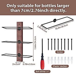 Suhnerbell Wine Rack Wall Mounted, Wall Wine Rack for 12 Wine Bottles Wood Wine Racks for Wall, Wine Holder Wall Mounted Wine Bottle Racks for Kitchen,Dining