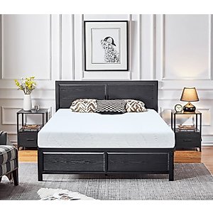 Irvine Home Collection King Size 10-Inch, Cooling Gel Memory Foam Mattress, Medium Firm Feel, Breathable, Cool Sleep and Pressure Relief, CertiPUR-US Certified, Temperature Balanced
