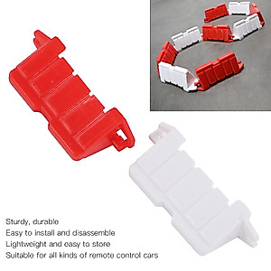 Dilwe RC Drifting Race Track Barrier,120PCS Plastic Universal RC Car DIY Racing Track Road Barrier Remote Control Car Accessories