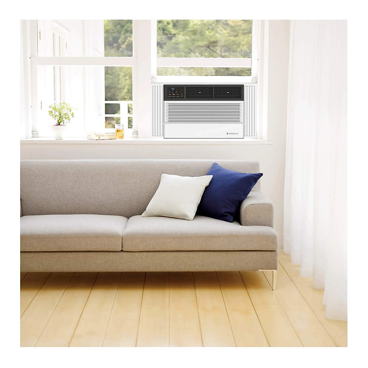 Friedrich CCW15B10A Chill Premier Smart Air Conditioner Wall & Window Unit, WiFi Mobile Control, White, Cooling Capacity (15,000 BTU)
