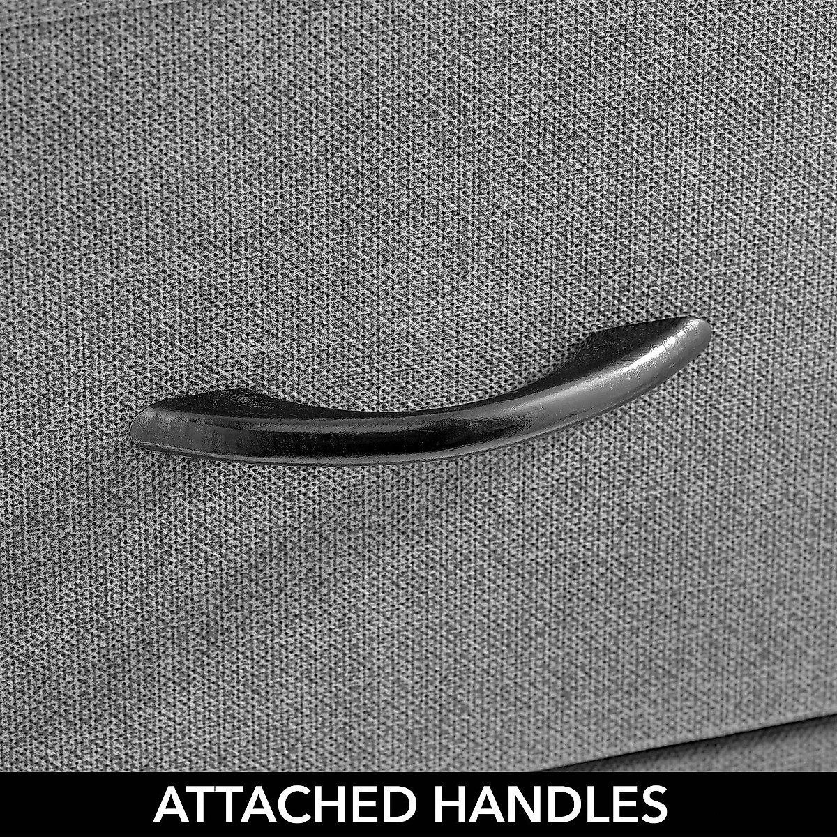 mDesign Tall, Vertical 4-Drawer Dresser Storage Tower - Sturdy Steel Frame, Easy Pull Fabric Bins/Wood Handles - Organizer Unit for Bedroom, Hallway, Entryway, Closets - Charcoal Gray