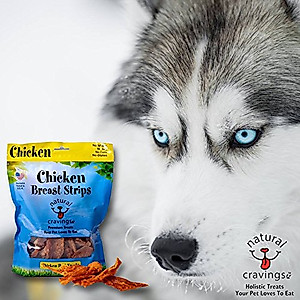RUFF BOYZ Natural Cravings USA Chicken Breast Strip Chews for Dogs | All Natural, High Protein | Premium Quality Pet Treat | 10 oz. Bag