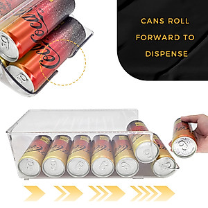 SCAVATA Skinny Can Organizer & Soda Can Organizer for Refrigerator