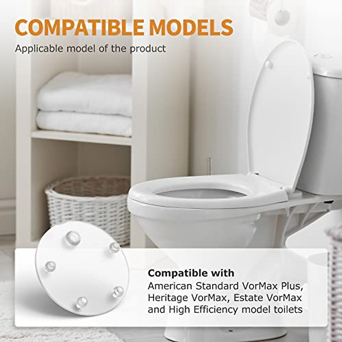 Replacement for Vormax Toilet Tank Silicone Flapper Seal Gasket 3'', 2 Pack Upgraded TPU Material for American Standard Toilets NO.7381424-100.0070A Toilet Tank Parts Flush Valve Seal UIInosoo