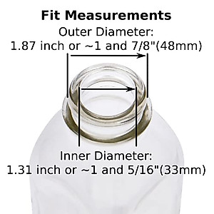 Glass Milk Bottle Caps - 12 Pack - 48mm (1.87 inch) Snap On Lids