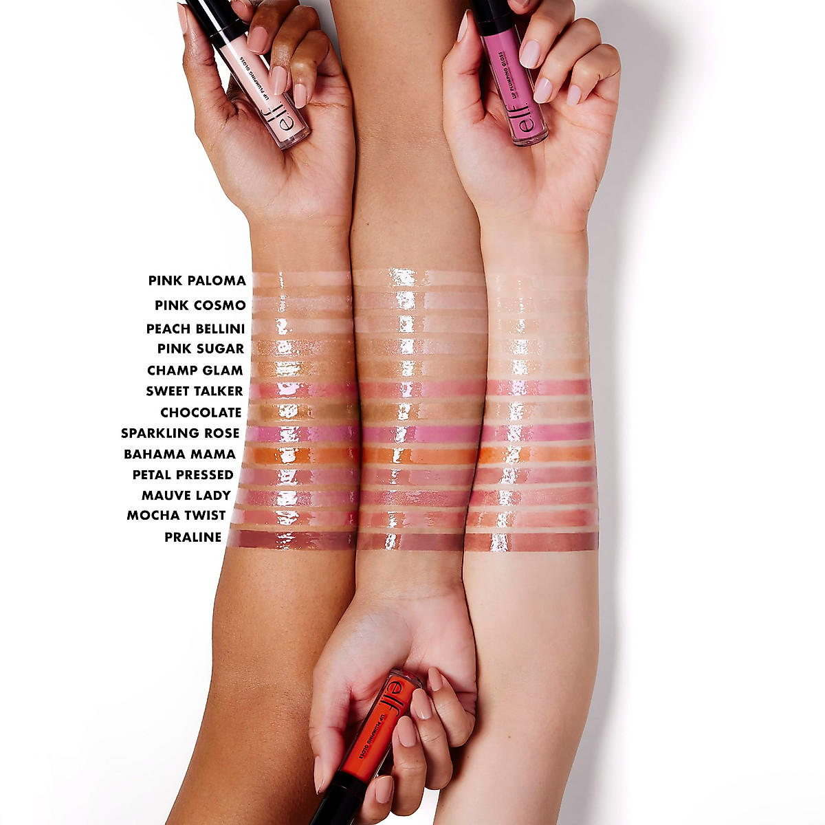 e.l.f. Hydrating, Nourishing, Invigorating, High-Shine, Plumps, Volumizes, Cools, Soothes, Praline 2.7ml