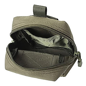 2 Pack Molle Pouches - Tactical Compact Water-Resistant EDC Pouch (Army Green)