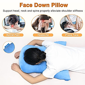 Face Down Pillow for Sleeping After Eye Surgery Head Positioning Prone Pillow for Massage Napping Tanning Pillow with Face Hole Doughnut Bed Cradle Cushion Detached Retina Vitrectomy Recovery