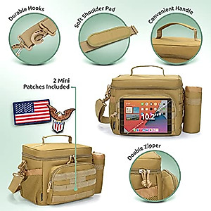 Lunch Box For Men Or Large Lunch Bag For Women - Durable Cooler Lunch Box With Thick Insulation; Can Be Mens Lunchbox For Work, Tactical Lunch Box or Insulated Lunch Bags for Women