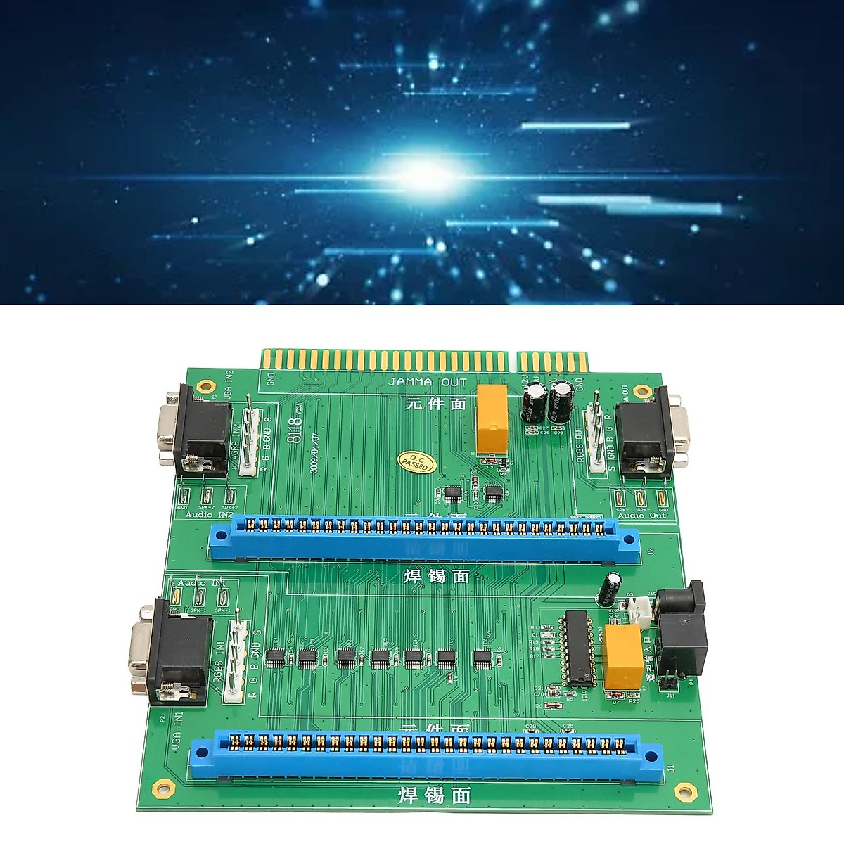 2 in 1 Switch Multi for JAMMA,JAMMA PC Board 2 Slots,Easy to Install,Multi for JAMMA, 2 in 1 Switch with Remote Control for Games