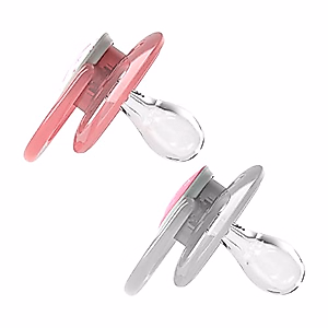 Dr. Brown's Advantage Symmetrical Pacifier with Air Flow, Pink Glow-in-the-Dark, 4-Pack, 6-18m