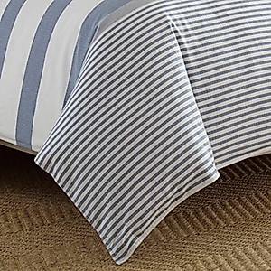 Nautica - Queen Comforter Set, Cotton Reversible Bedding with Matching Shams, Mediterranean Inspired Home Decor for All Seasons (Fairwater Blue, Queen)