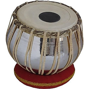 SHREYAS Student Tabla Drum Set, Basic Tabla Set, Steel Bayan, Dayan & Book, Hammer, Cushions & Cover - Perfect Tablas for Students and Beginners on Budget (PDI-IB) Tabla Drums, Indian Hand Drums