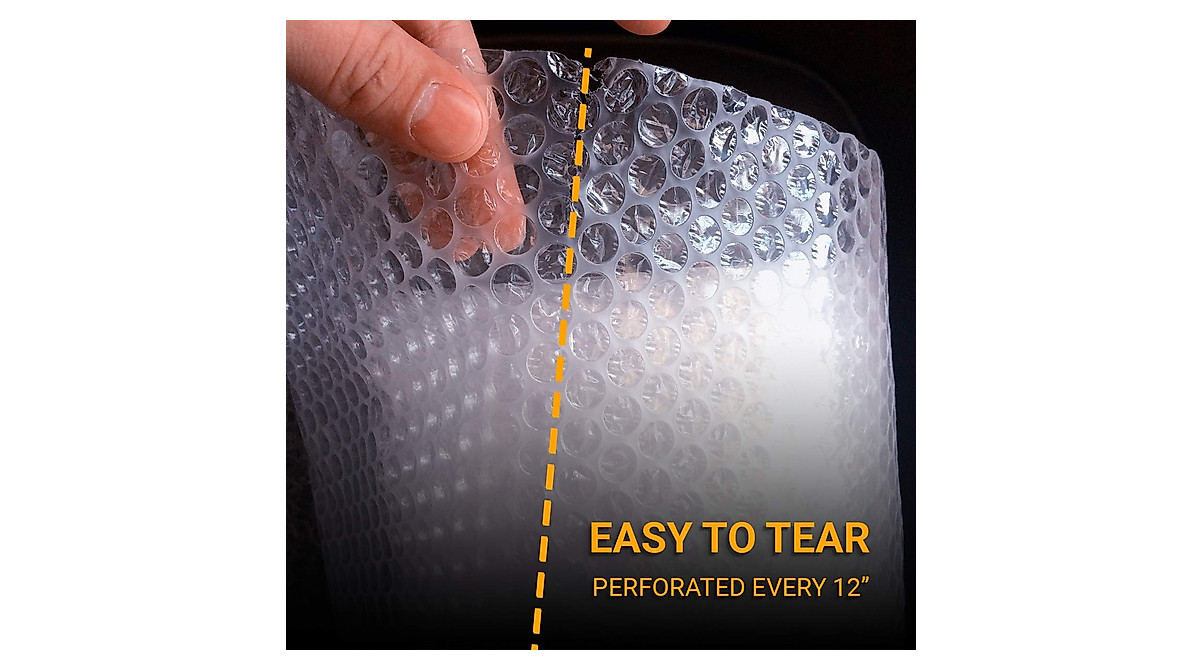 Heavy-Duty Bubble Cushion Wrap Pack - 2 Rolls for Shipping & Moving