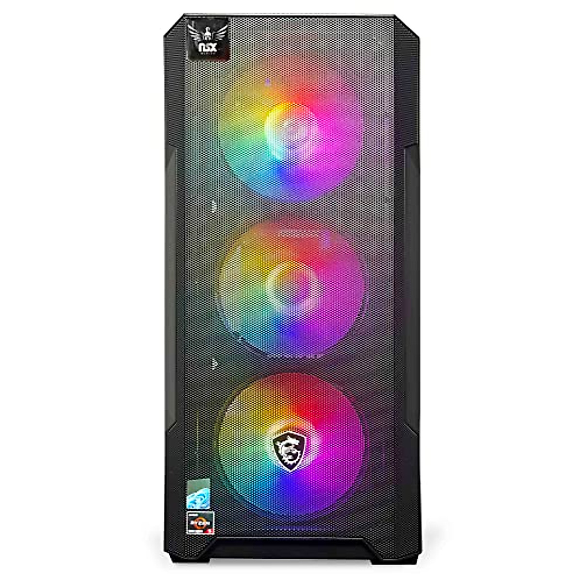 NSX Gaming PC Desktop – AMD Ryzen 5 5500 3.6 GHz, GTX 1650 D6 Ventus XS, 512GB M2 NVME, RGB RAM 16G DDR4 3600, 650W 80PLUS Bronze PSU, Windows 11 Home 64-bit Built in USA