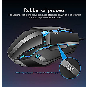 USB Wired Gaming Mouse - 7 Color Lighting,6 buttons,1600DPI - Adjustable Gaming Mouse Mice For Computer