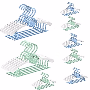 40pcs Baby Gift HGYZE Nursery Closet Hangers, Ultra-Thin Non-Slip and Extendable Laundry Infant Pant Hanger for Newborn Clothes - Adjustable Children Coat Hanger for Girl Boy Toddler Kid Child