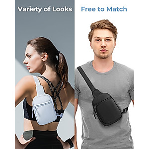 CHOLISS Small Sling Bag for Women and Men, Crossbody Bags Trendy Fanny Packs Chest Bag with Extended Strap, Blue