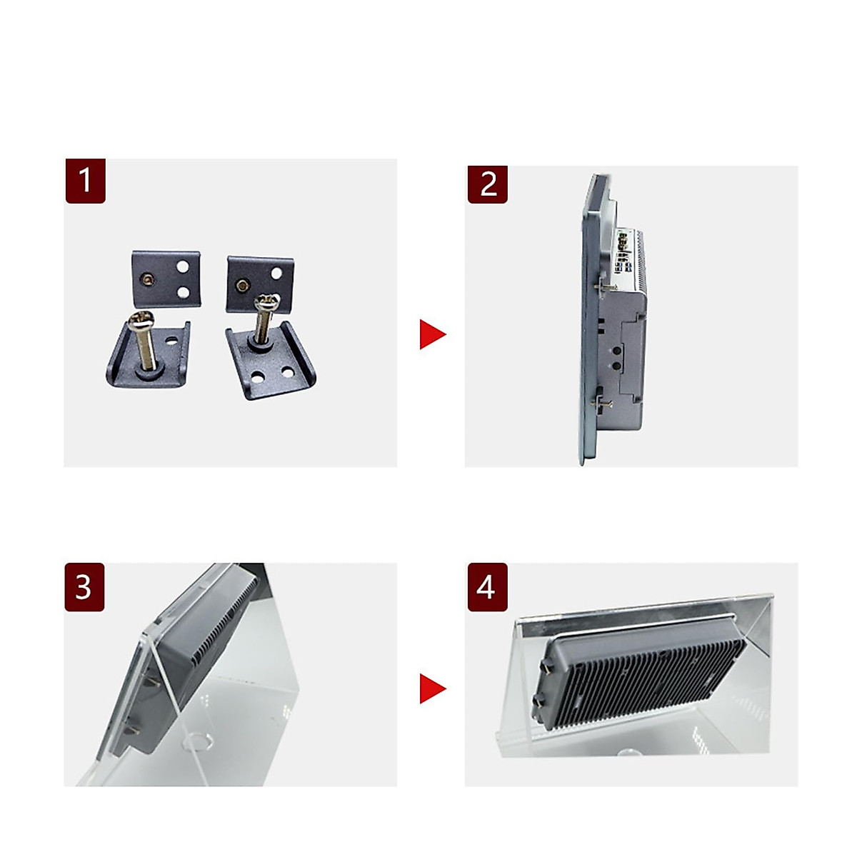 Industrial Tablet PC, Wide Voltage Rugged Touchscreen Tablet Sensitive Capacitive Screen Accurate Touch 100‑240V for Industrial Automation (US Plug)