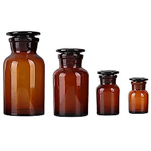 Amber Glass, Wide Mouth, Reagent Bottle, 60mL