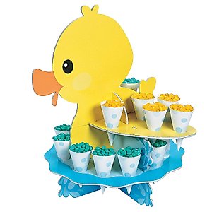 Rubber Ducky Treat Stand with 24 serving cones (2 tiers) Party Supplies