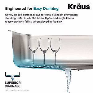 KRAUS KEU-14WHITE Pintura 16 Gauge Undermount Single Bowl Enameled Stainless Steel Kitchen Sink, 31 1/2-inch, White