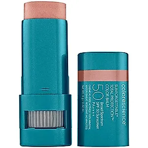Colorescience Sunforgettable Total Protection Color Balm SPF 50, Mineral, Broad Spectrum, Buildable Lip & Cheek Color, Blush, 0.32 Ounce (Pack of 1)
