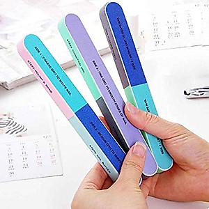 Xeminor Multi-sided Nail File Set Polished Sponge Nail Files Sand Bars Manicure Tools Nail Art Tools Superiorâ€‚Quality and Creative