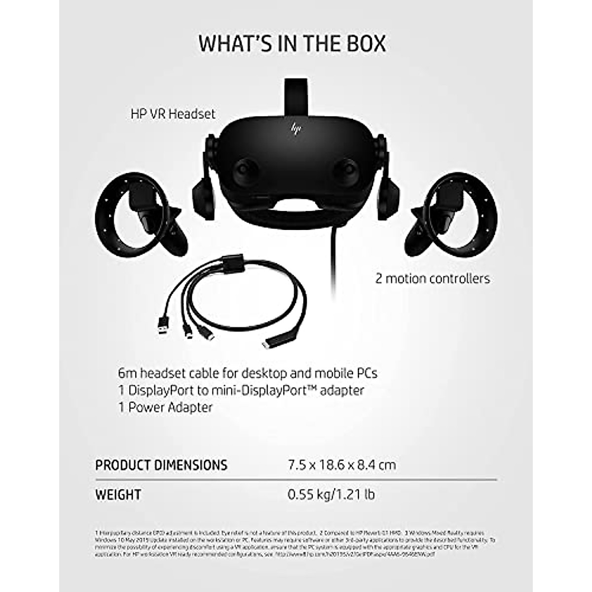 2022 Newest HP Reverb G2 Virtual Reality Headset V2 Version, Black, W/ Silmarils Lens Wipes