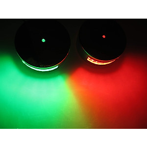 Pactrade Marine Horizontal SS304 Navigation Light LED Green Starboard Red Port