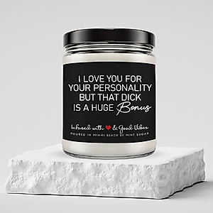 Candle Gifts for Men Funny, Boyfriend Candle, Made in USA, 9 oz, Funny Christmas Gifts for Boyfriend by Mint Sugar Candle Company