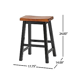 Christopher Knight Home Pomeroy Wood Dining Set, 4-Pcs Set, Black