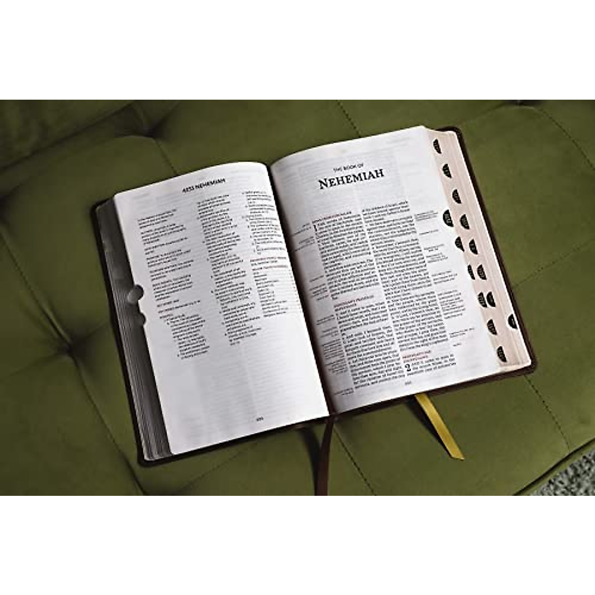 KJV, Thompson Chain-Reference Bible, Large Print, Leathersoft, Brown, Red Letter, Thumb Indexed, Comfort Print