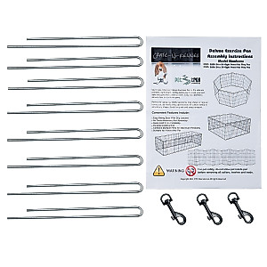 Dog Playpen - Foldable Metal Exercise Puppy Play Pen with 8 24x30in Panels - Indoor/Outdoor Pen with Door for Dogs, Cats or Small Animals by PETMAKER