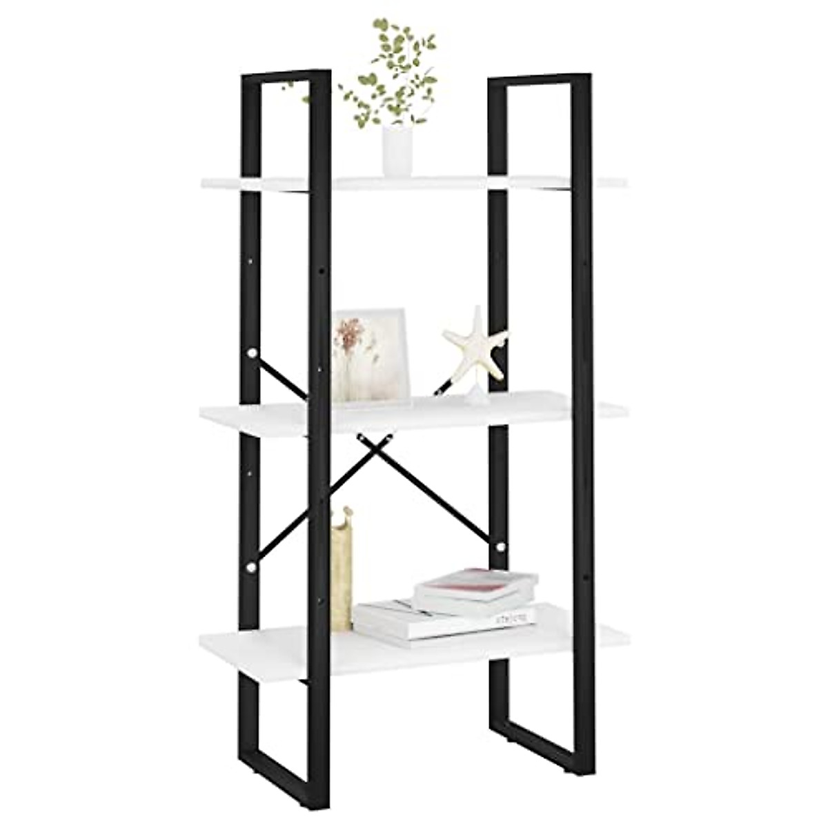 KTHLBRH Kitchen Shelves Bathroom Shelves Book Shelves Floor Shelves Storage Shelf White 23.6"x11.8"x41.3" Engineered Wood for Office Living Room Bedroom