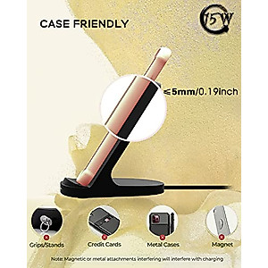 YW YUWISS 15W Fast Wireless Charger Wireless Phone Charger Stand Compatible with Apple iPhone 14 13 12/12 Pro Max/ 11Pro/11Pro Max, Samsung Galaxy S22 S21 S20