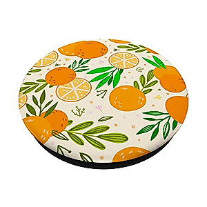 Orange Fruit Slices Pattern Summer Food Citrus Fruit Oranges PopSockets PopGrip: Swappable Grip for Phones & Tablets