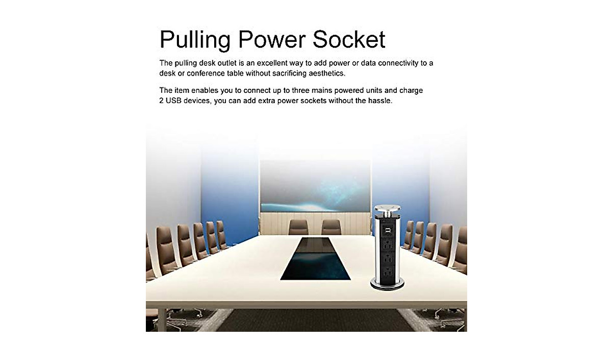 Ginyia Retractable Power Socket for Home & Office