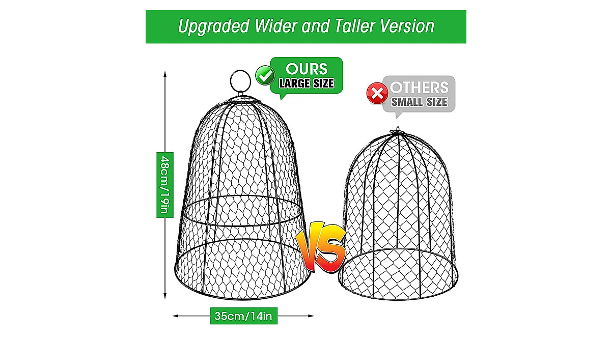 Garden Chicken Wire Cloche 19x14 for Plants Protection | Hydream