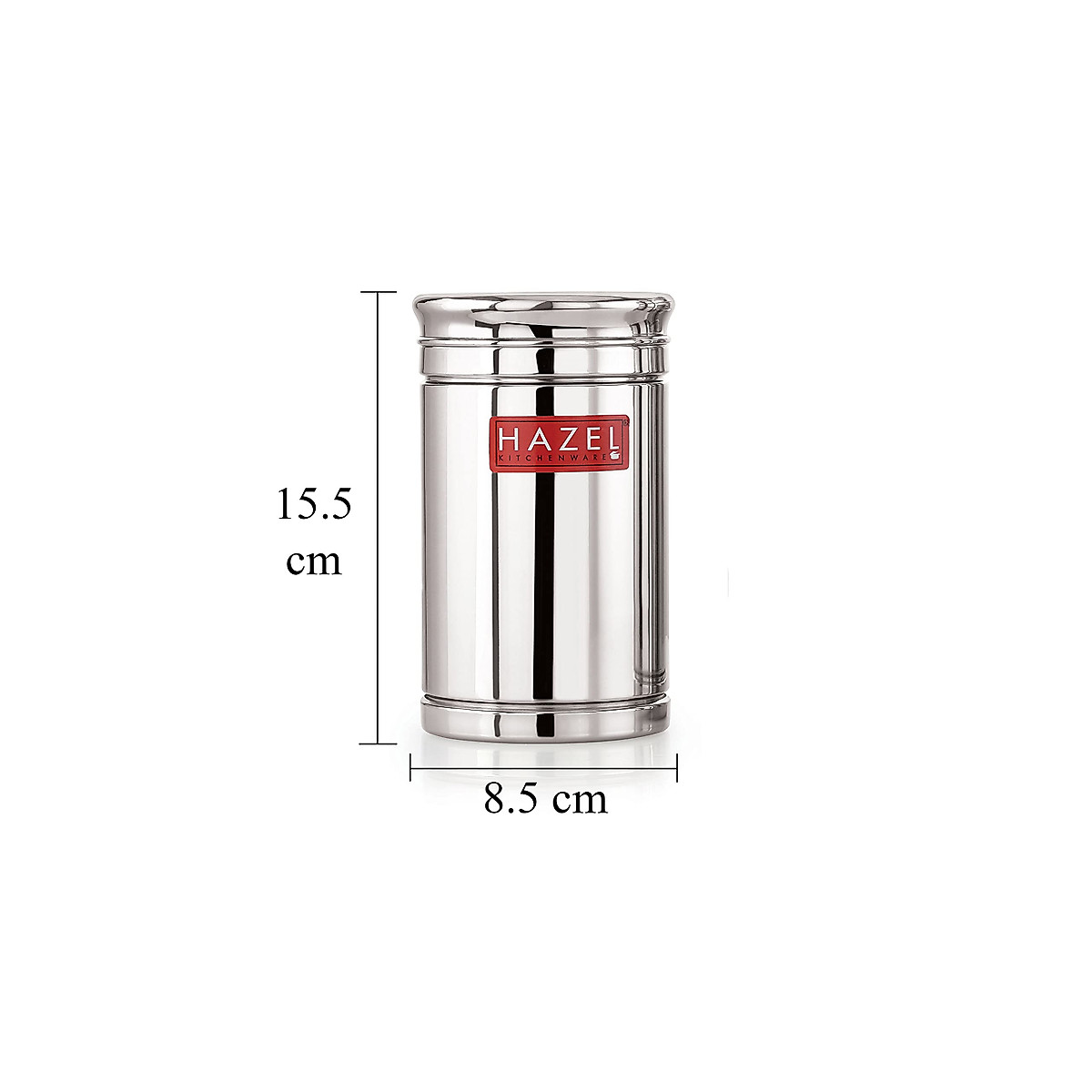 HAZEL Stainless Steel Container Set | 800 ml Set of 6 Steel Container for Kitchen Storage Set | Air Tight Containers for Kitchen Storage | Ideal for Storing Rice, Cereal, Pulse, Snacks.