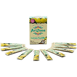 Arizona Lemon Iced Tea Stix Sugar Free, 10Countper Box (Pack of 6), Low Calorie Single Serving Drink Powder Packets, Just Add Water for a Deliciously Refreshing Iced Tea Beverage