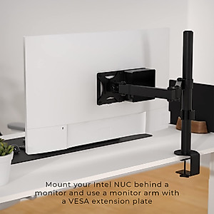 HumanCentric Mounting Bracket Compatible with Intel NUC, VESA Monitor Arm Extension Plate Compatible with The NUC Mini PC Computer