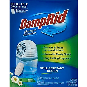 DampRid Fresh Scent Drop-In Tab Moisture Absorber Starter Kit