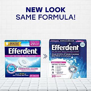 Efferdent Denture Cleanser Tablets, Complete Clean, Cleanser for Retainer and Dental Appliances, 44 Count, (Pack of 6)