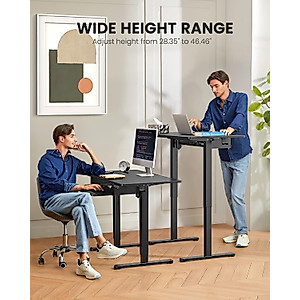 ErGear Electric Standing Desk with Keyboard Tray, 44x24 Inches Adjustable Height Sit Stand Up Desk, Home Office Desk Computer Workstation, Black